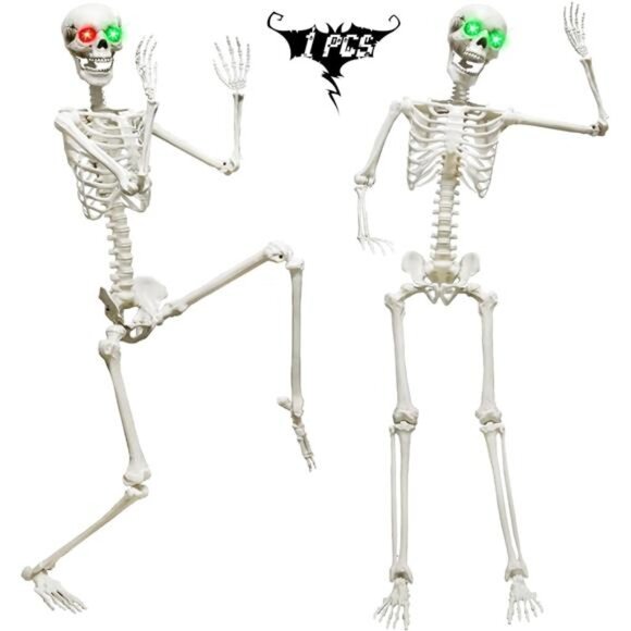 Holiday | 6ft185cm Life Size Skeleton Halloween Decor Posable Poseable ...